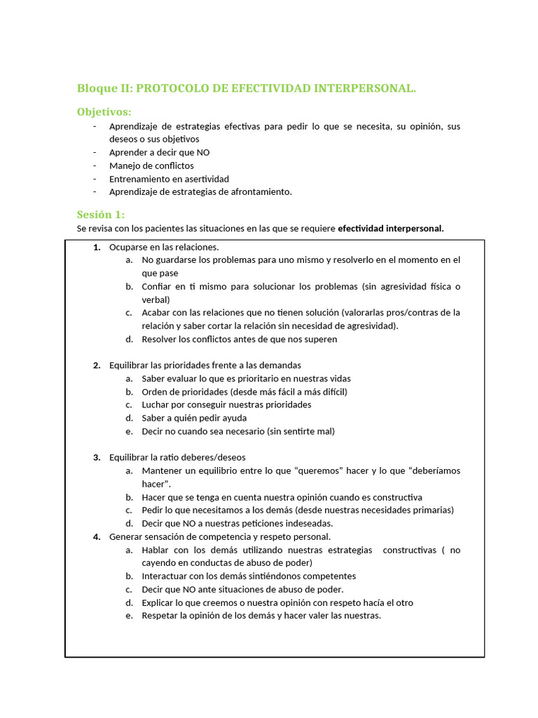 Estrategias de Efectividad Interpersonal | PDF | Conceptos psicologicos | Sicología