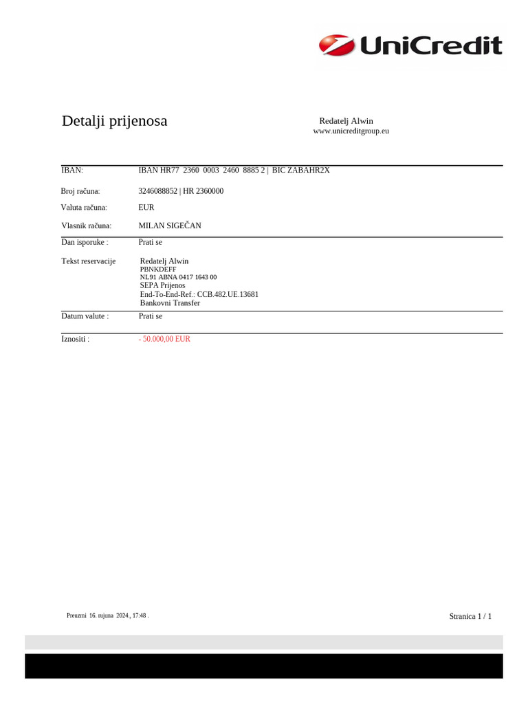 Unicreditbank Stranica | PDF