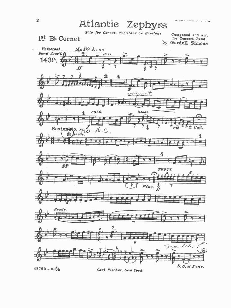 Atlantic Zephyrs - Cornet | PDF