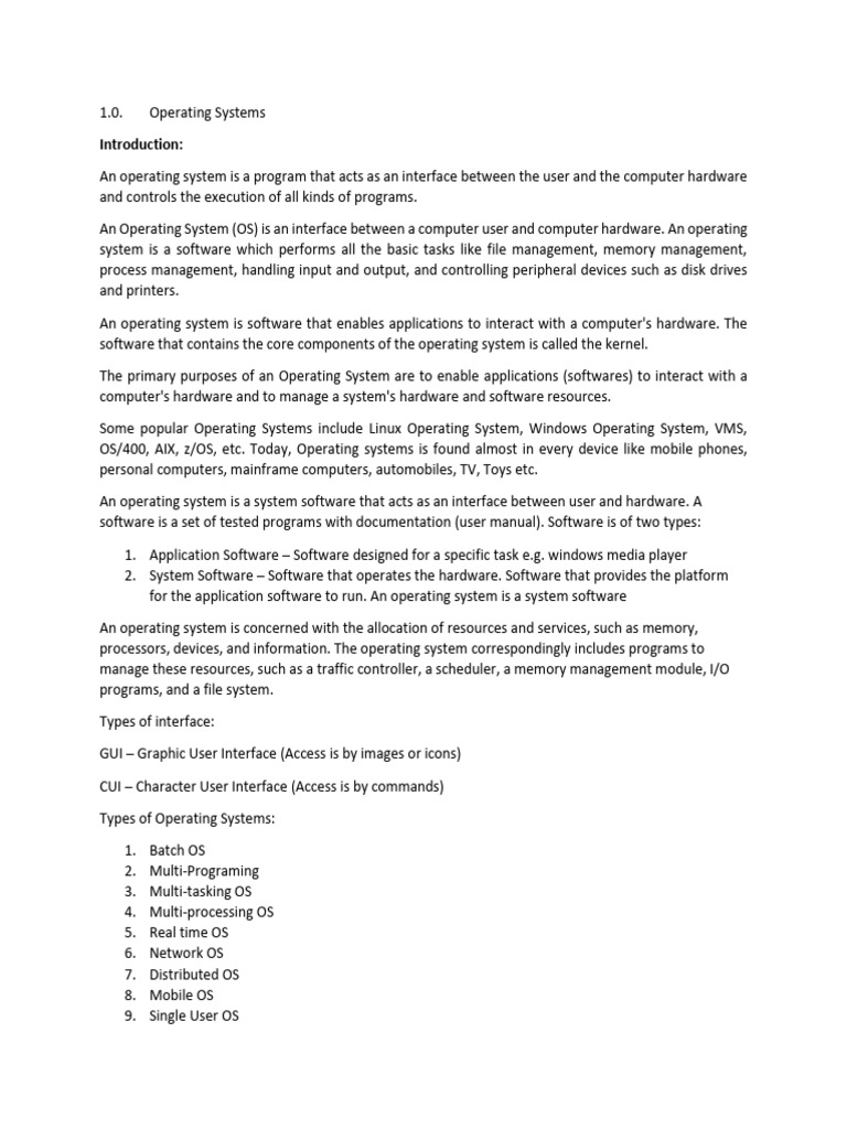 Com 311 Operating Systems Week 1 5 Pdf Operating System Process Computing 9086