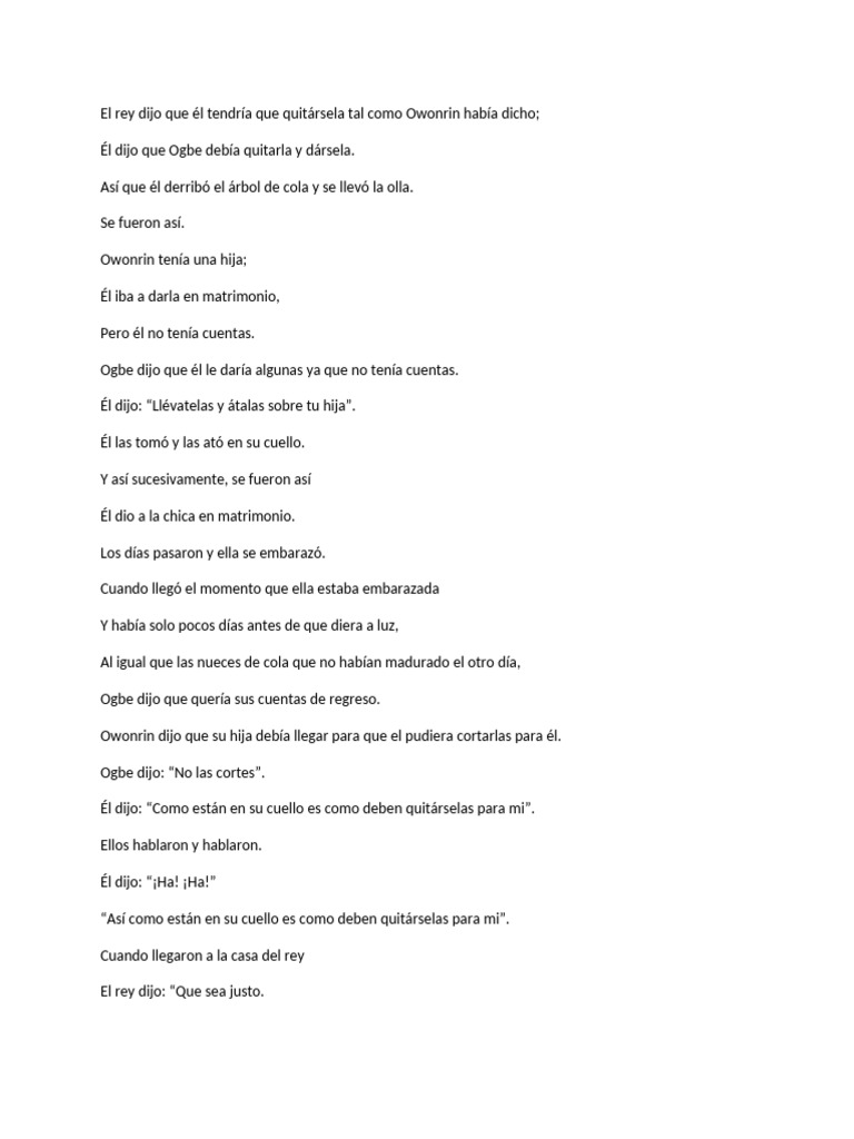 Historia de Owonrin y Ogbe Completos y Analisis | PDF