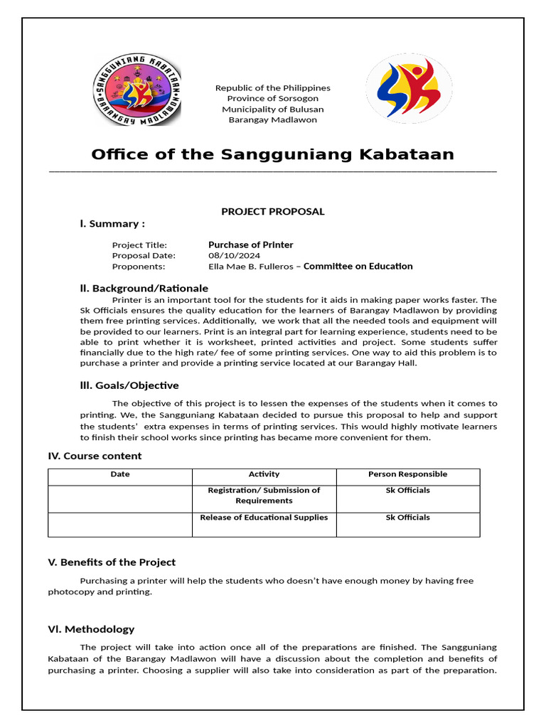 SK Proposal Printer | PDF | Career & Growth