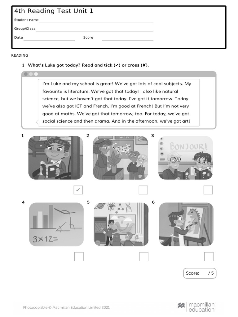 Reading Unit 1 | PDF