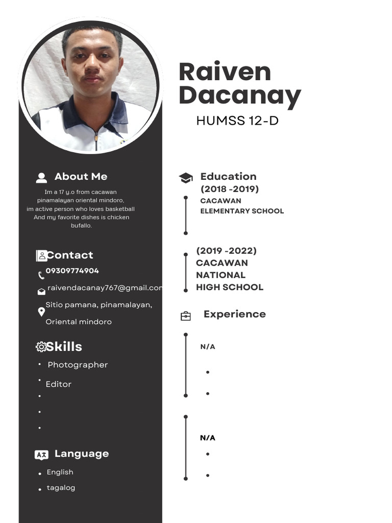 Copy of HUMSS-12-D-RESUME PDF | PDF