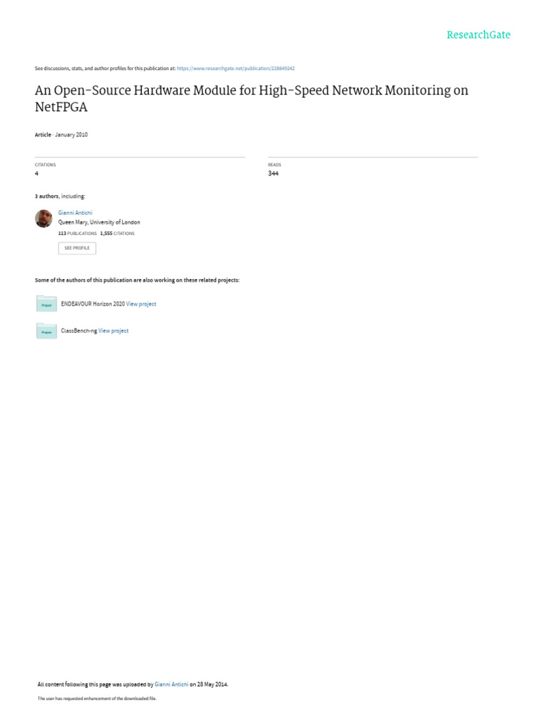 An Open-Source Hardware Module For High-Speed Netw | PDF | Computer Network | Network Interface ...