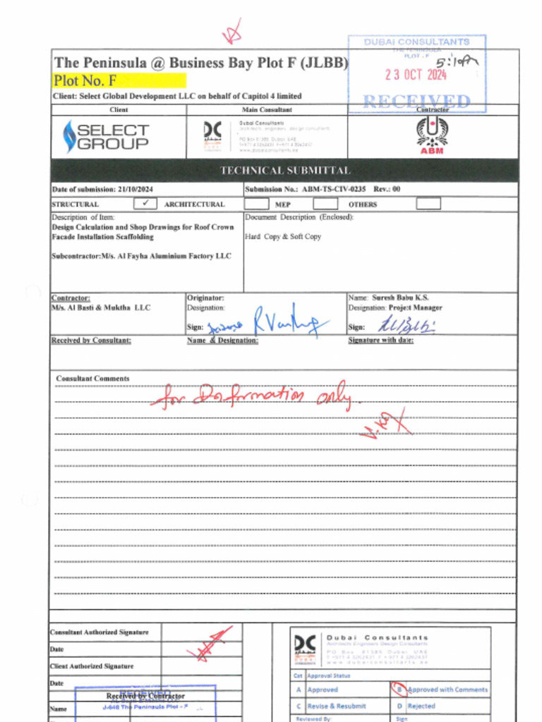 ABM-TS-CIV-0235 R0 - Design Calculation & Shop Drawings For Roof Crown ...