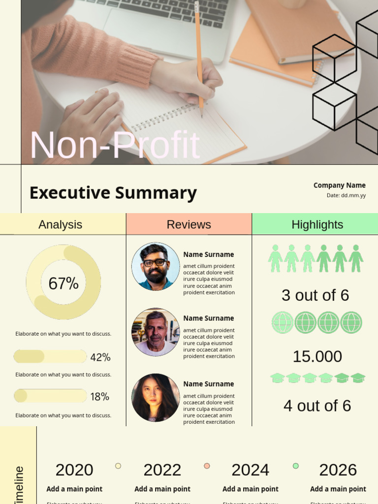 Non-Profit Executive Summary Template | PDF | Career & Growth