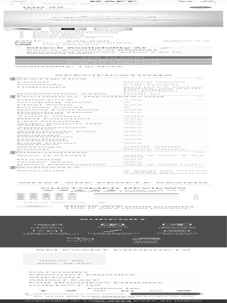 IND 32 - KAFF - Built-In Induction Hob | PDF