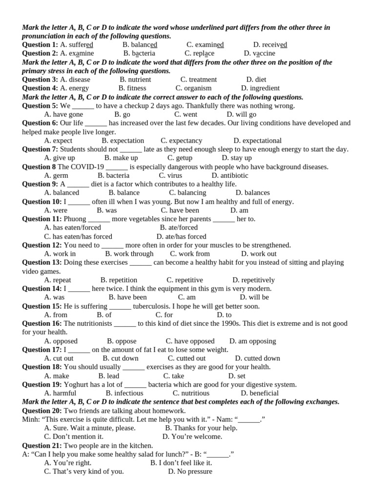 Unit 1 Test | PDF | Mental Disorder | Mental Health