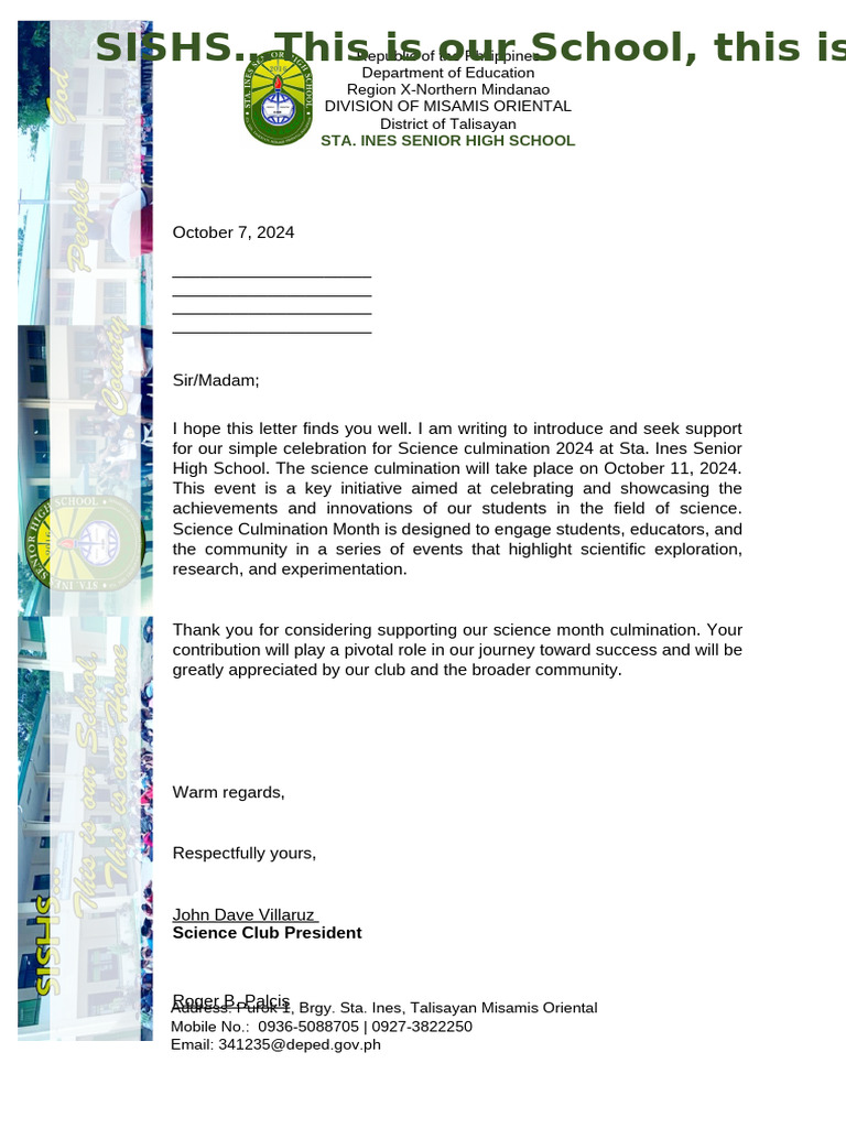 Solicitation For Science Month | PDF