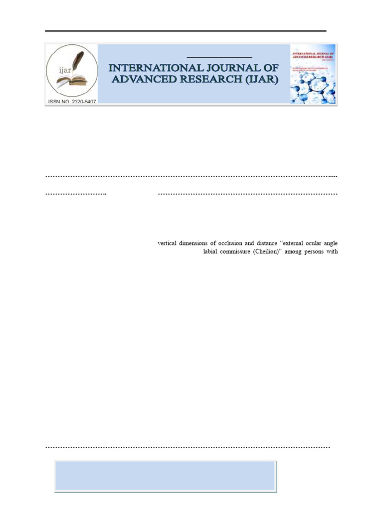 Facial Parameters As Supplementary Landmarks For Determination ...