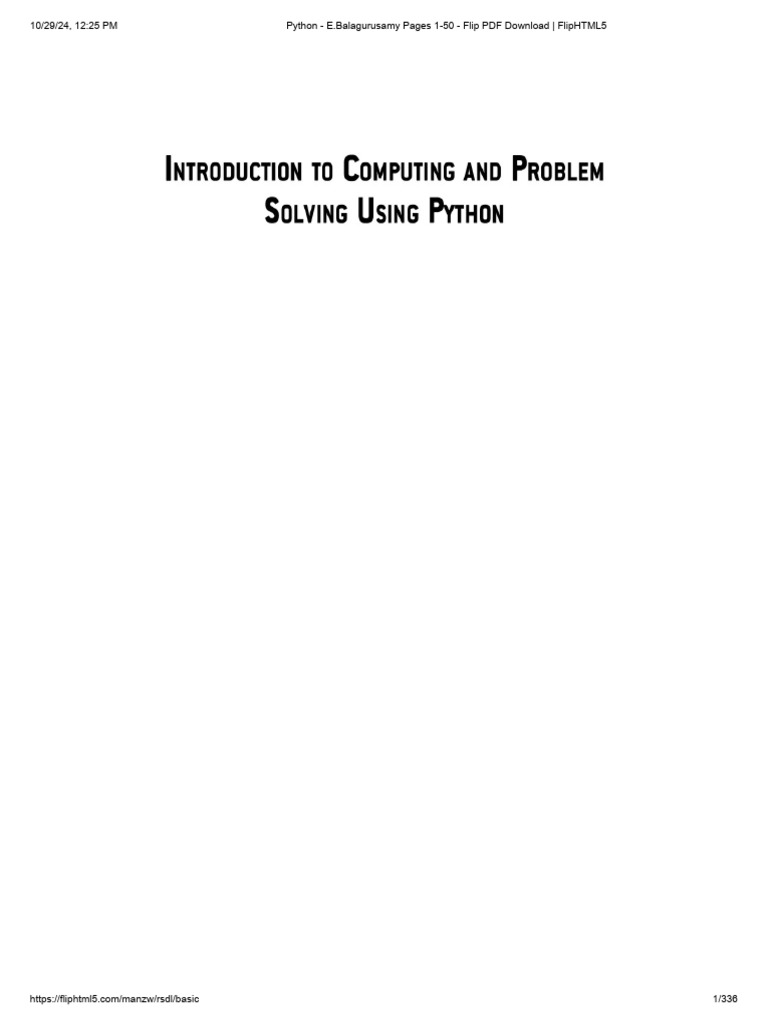 Python Book by E.Balagurusamy PDF | PDF | Text | Computer Standards