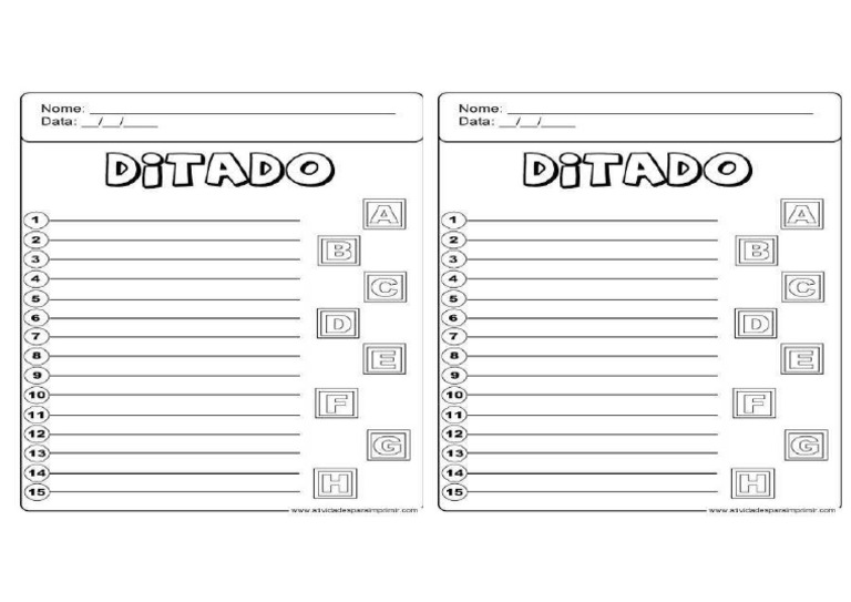 Ditado PDF | PDF