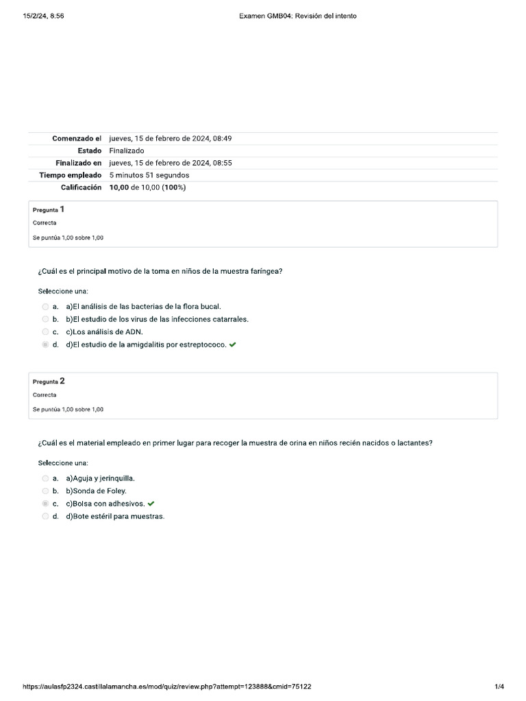 GMB T4 Examen 2 | PDF