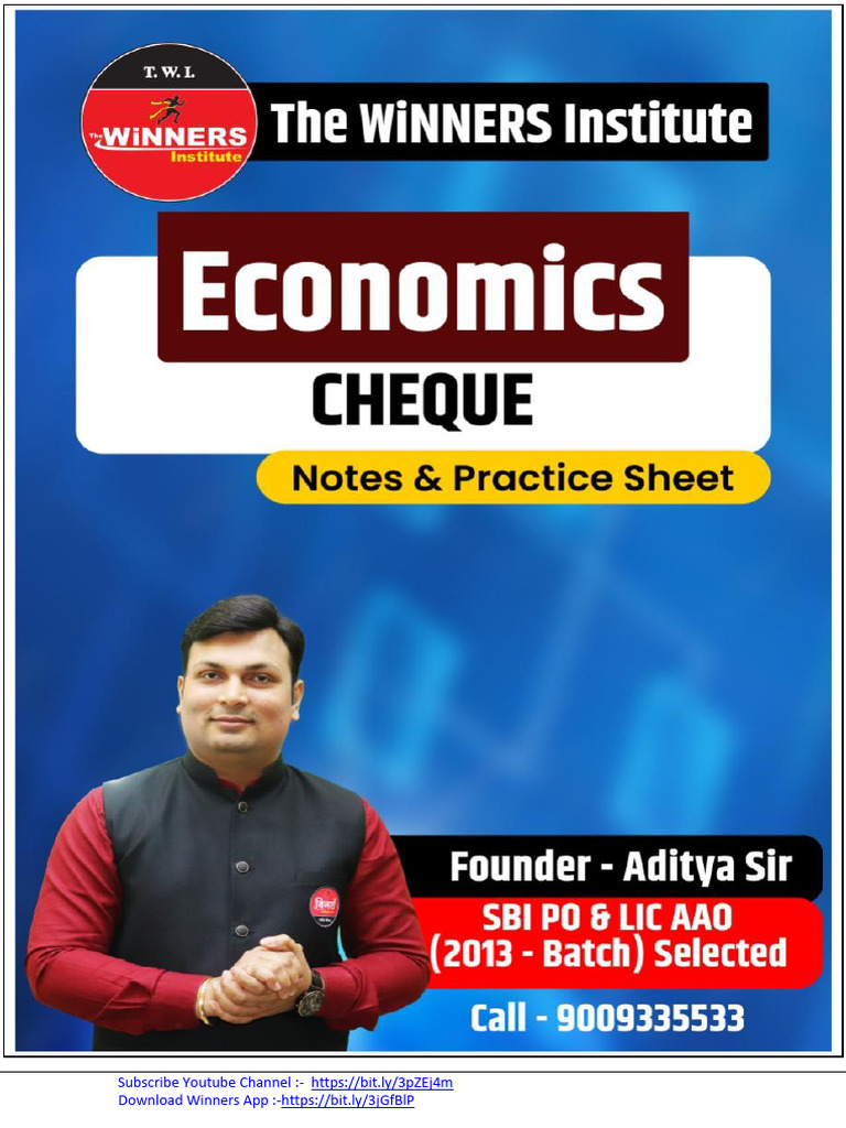 Type of Cheque: The Winners Institute Indore | PDF