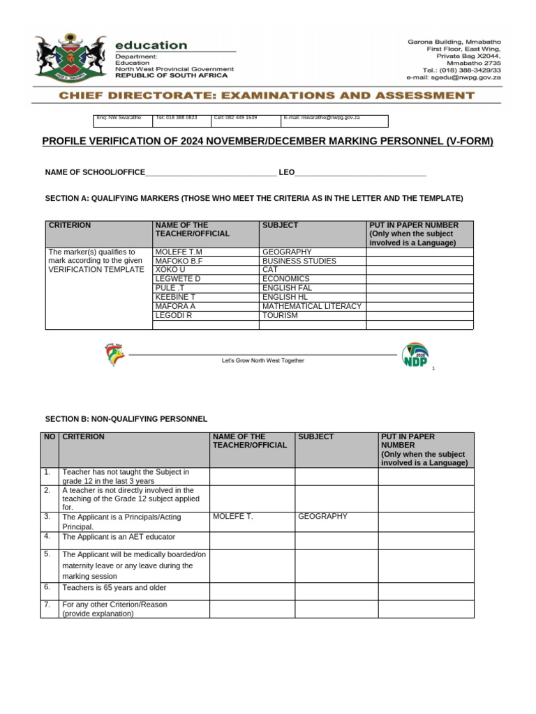 2024 Verification Template | PDF | Human Communication