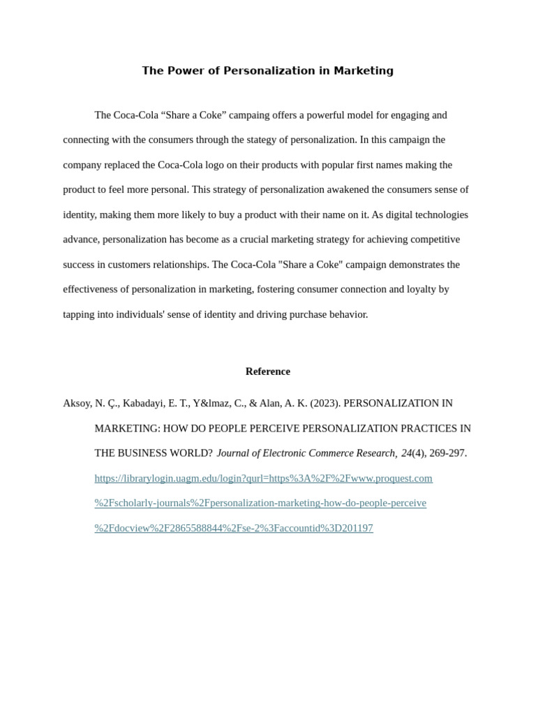 The Power of Personalization in Marketing | PDF | Business | Art