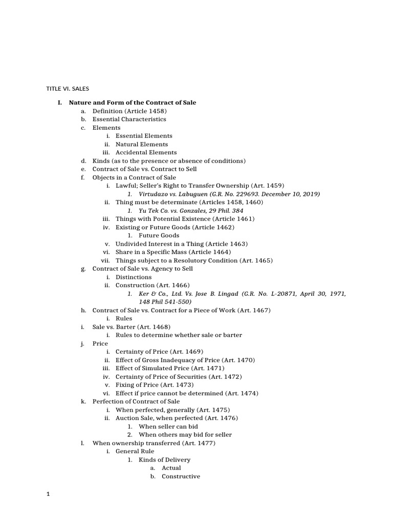 2024 MBL Syllabus Sales 2 | PDF | Legal Remedy | Breach Of Contract
