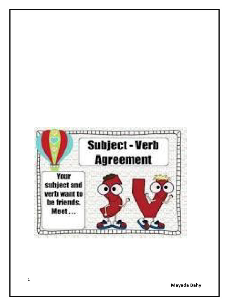 Subject-Verb Agreement Quiz | PDF