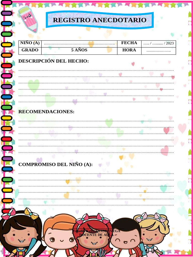 Cuaderno Anecdotario - 2023 | PDF