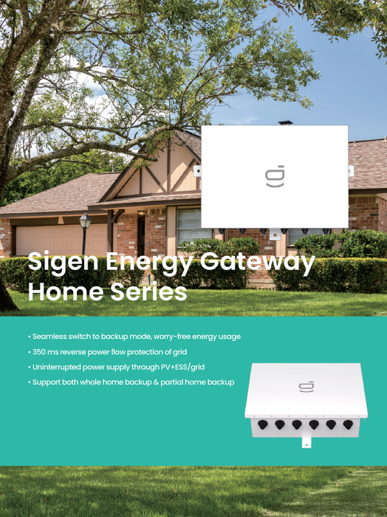 12kw SP and 30kw Sigen Energy Gateway Home | PDF