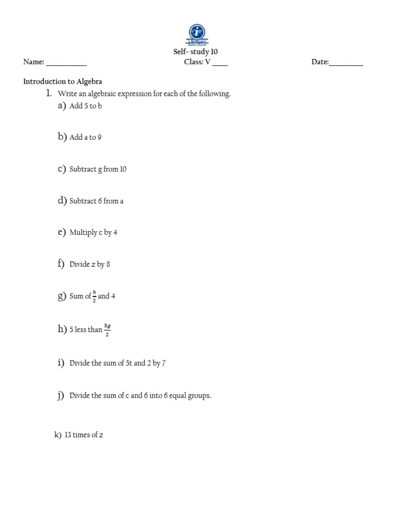 Introduction To Algebra | PDF | Language Arts & Discipline