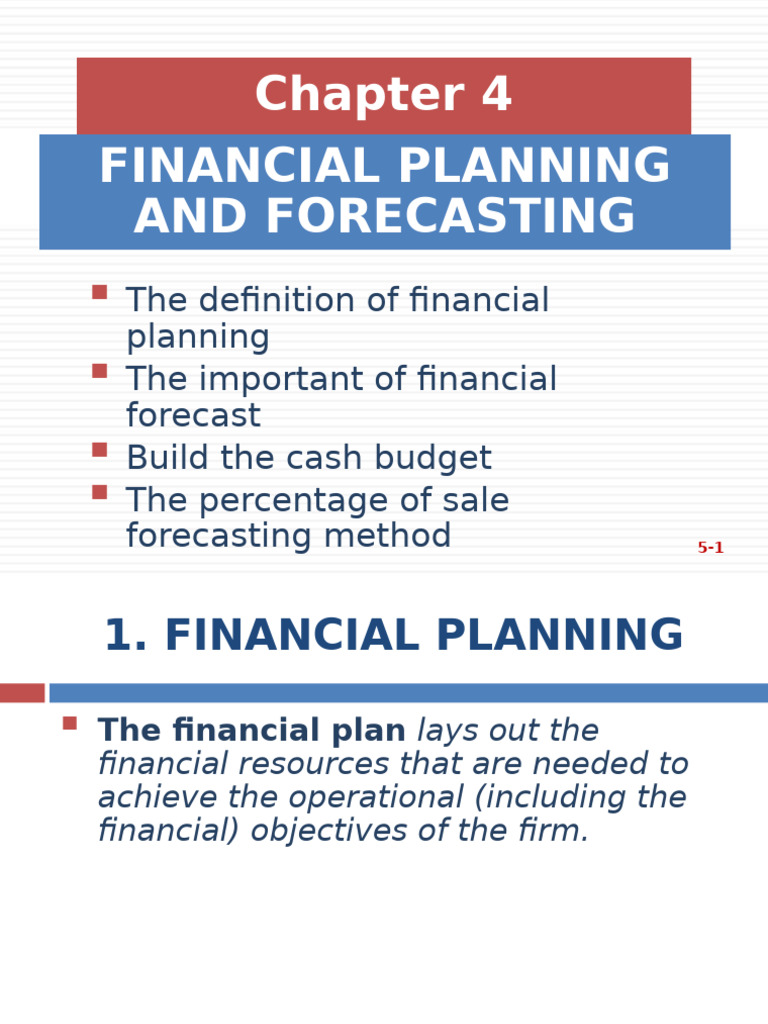 Chapter 4 Student | PDF | Financial Plan | Budget