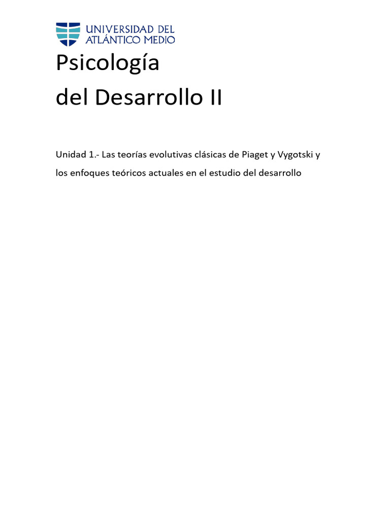 Unidad 1 - Psic Desarrollo II | PDF | Sicología | Mente