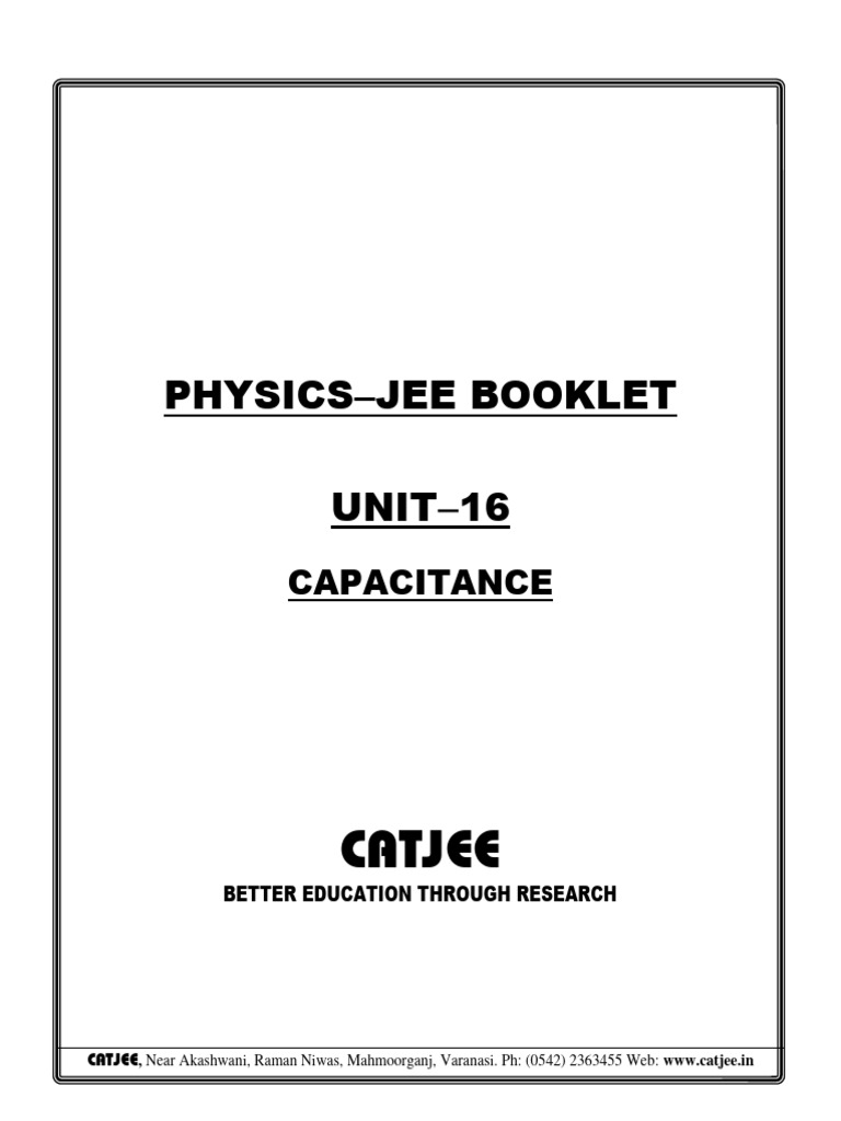 Capacitor (Booklet) | PDF | Capacitance | Capacitor