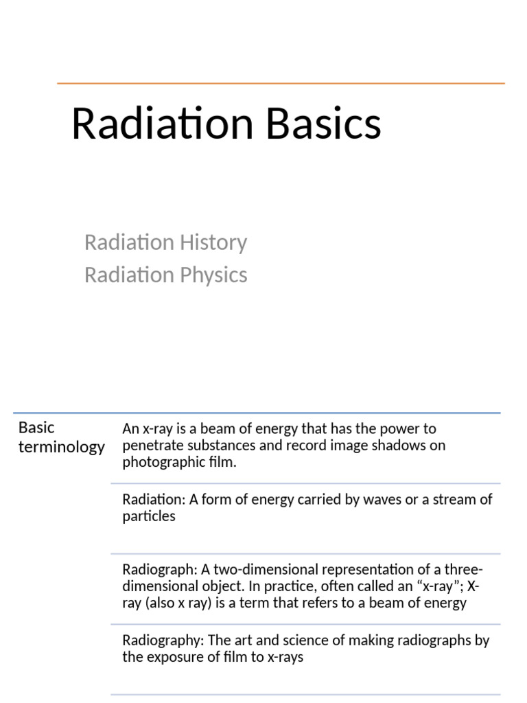 Radition Physics | PDF | Electromagnetic Radiation | X Ray