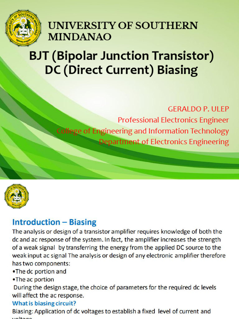 Lecture 8 BJT DC Biasing | PDF | Technology & Engineering