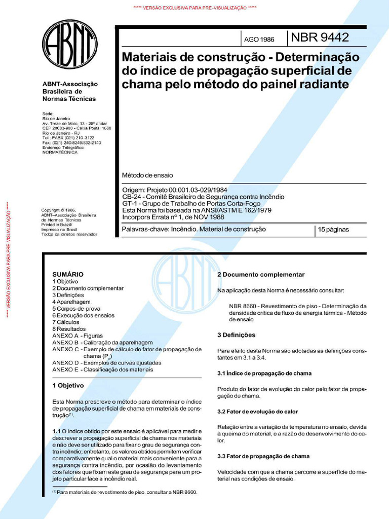 NBR - 9442 - 1986 - Materiais de Construção - Determinação Do Índice de ...