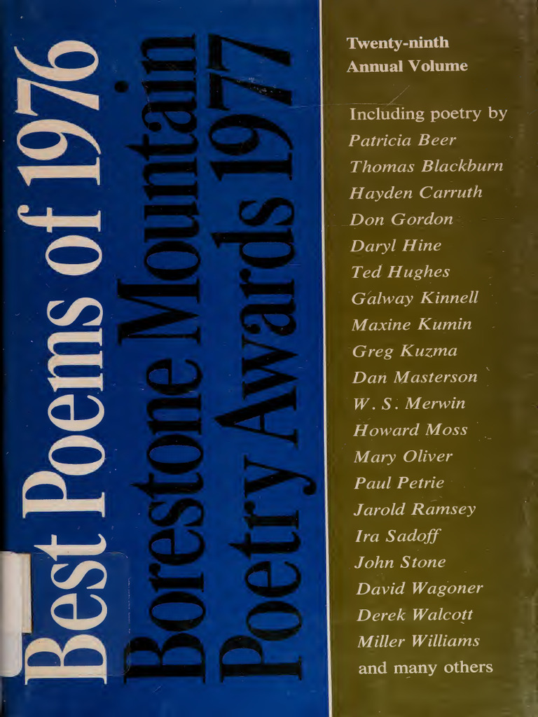 Best Poems of 1976 Borestone Mountain Poetry Awards 1977 | PDF