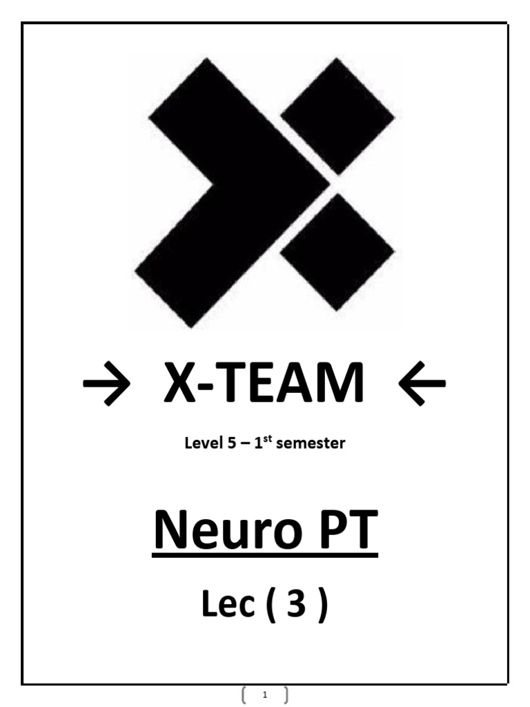 Neuro PT LEC3-1 | PDF