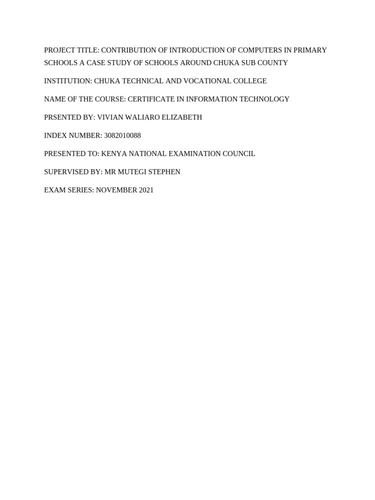 Oketch | PDF | Educational Technology | Information And Communications Technology