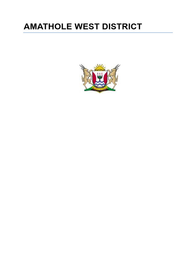 VHNJTwuNOW Amathole West Operational Plan 2017 18 Compressed | PDF ...