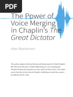 Charles Chaplin 7 March 1941 The Great Dictator Speech | PDF