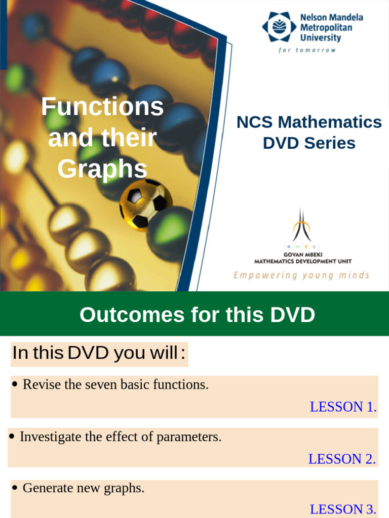 Gr11 Video07 Functions and Their Graphs | PDF | Function (Mathematics) | Asymptote