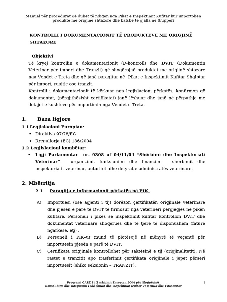 2.kontrolli I Dokumentacionit Te Produkteve | PDF