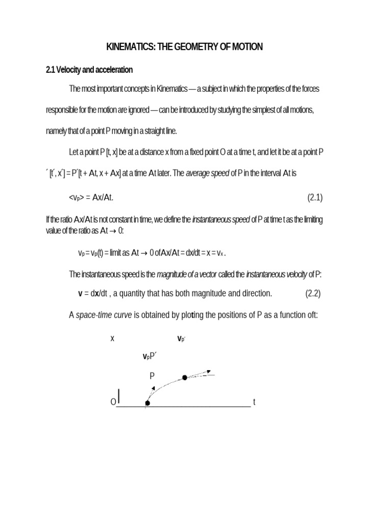 Geometry of Motions | PDF | Acceleration | Velocity