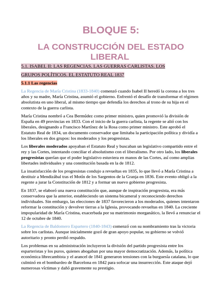 bloque 5 | PDF | Política de españa | España