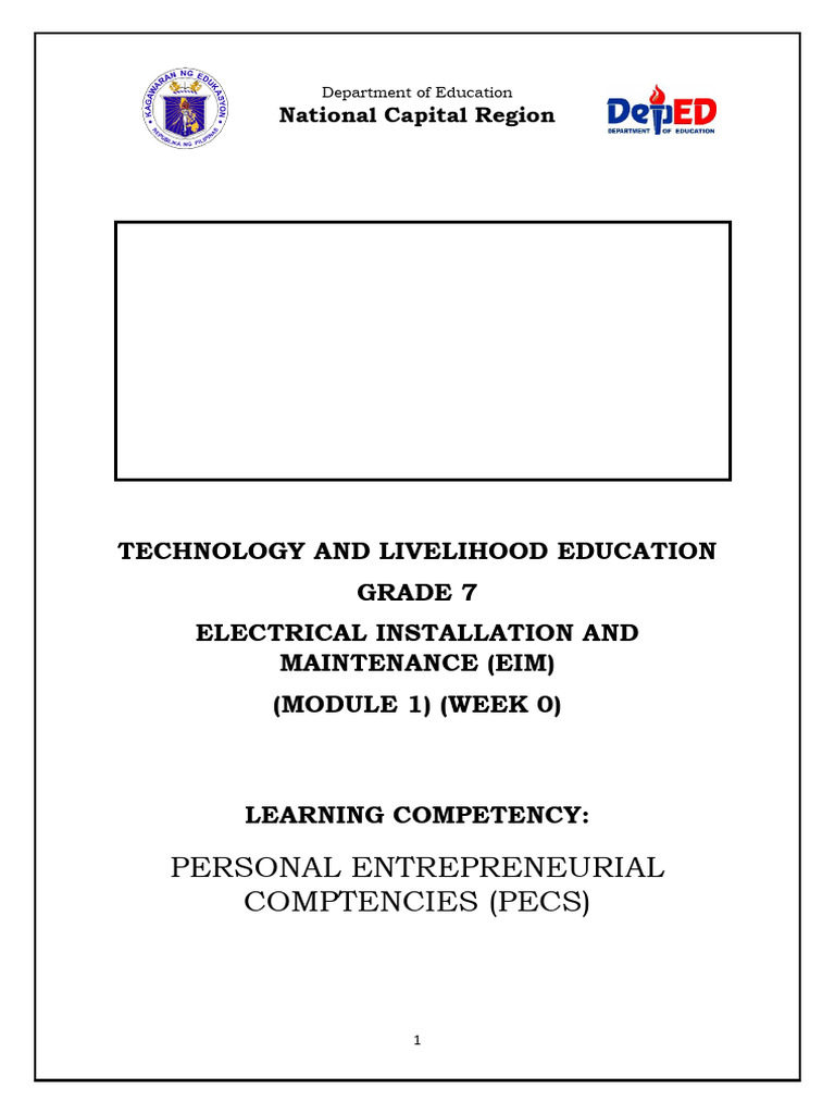 Module For Electrical g7 Module 1 Week 0 PDF | PDF | Entrepreneurship ...