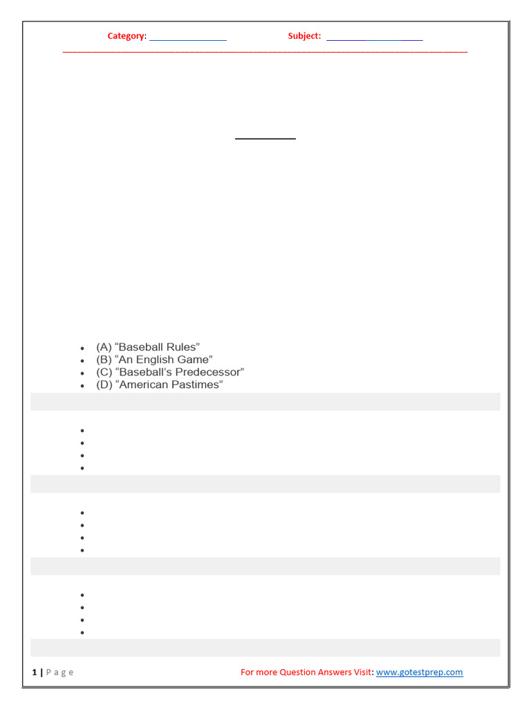 SSAT Reading Comprehension Practice Test 2 | PDF | Birds