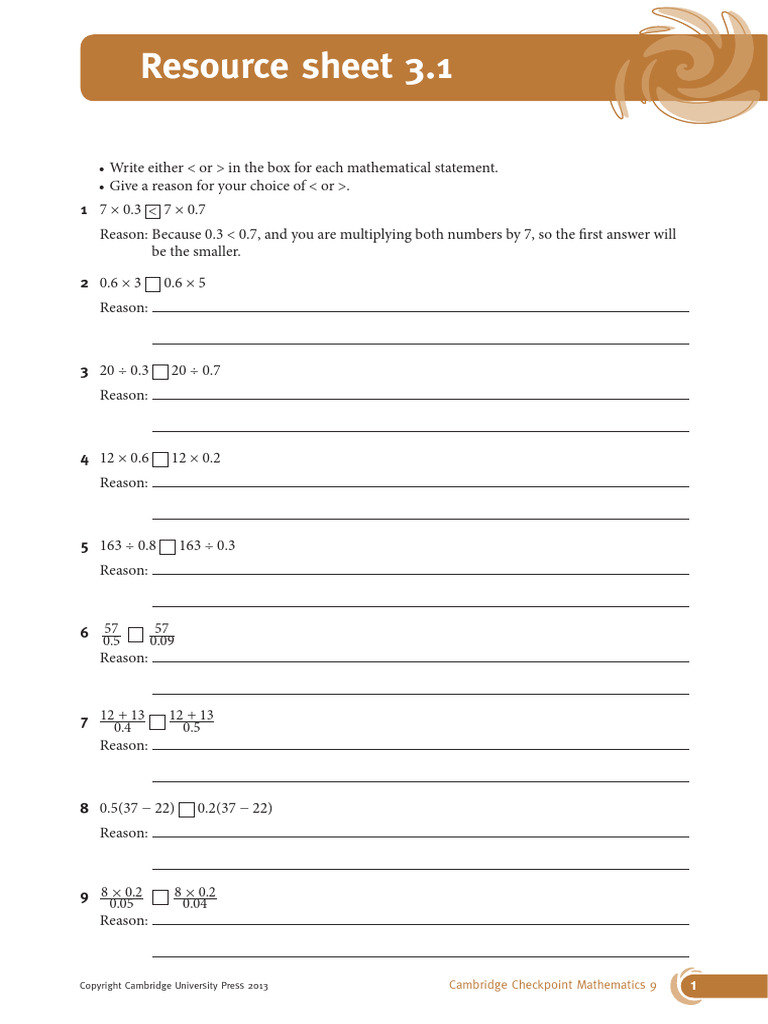 Resource Sheet 3.1 | PDF