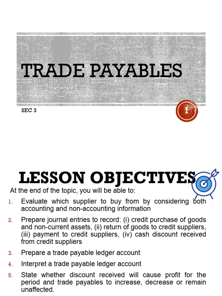 Trade Payables | PDF | Debits And Credits | Accounts Payable