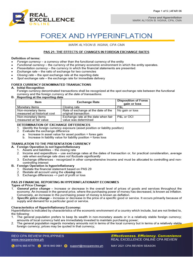 AFAR 06 Forex and Hyperinflation | PDF | Foreign Exchange Market | Exchange Rate