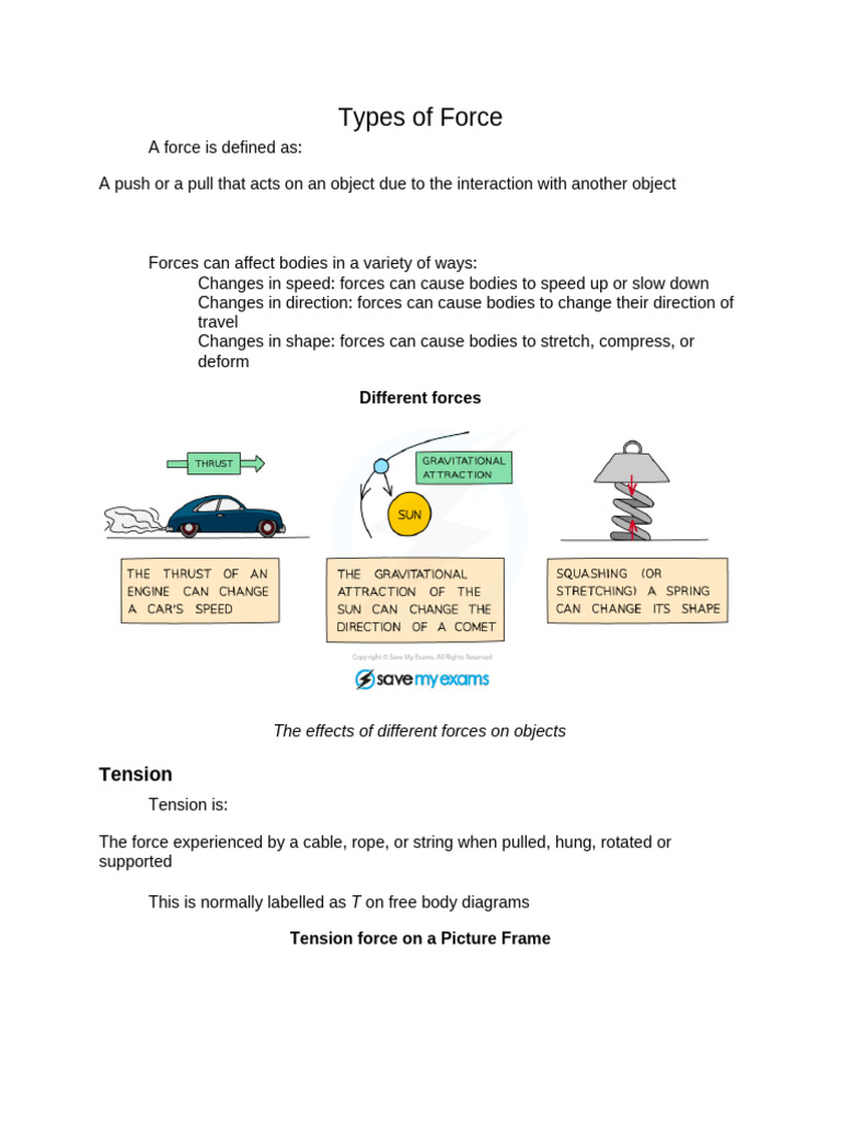 Types of Force | PDF | Force | Buoyancy