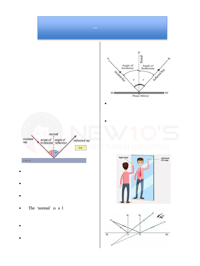 CBSE - 8th - Physics Chapter 13 LIGHT | PDF | Eye | Reflection (Physics)