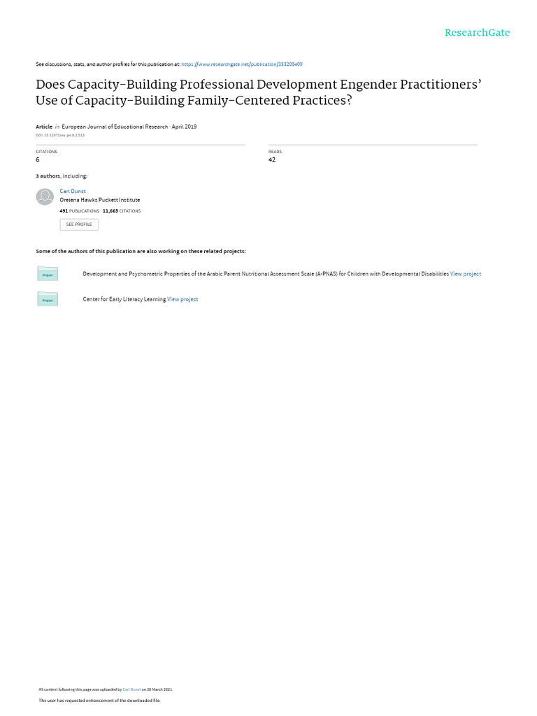 Capacity Building Family Centred Practices Paper | PDF | Structural ...