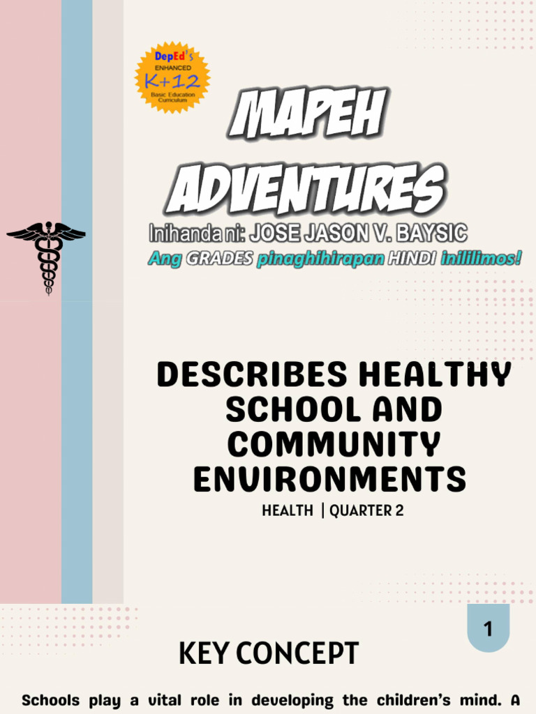 MAPEH - Describes Healthy School and Community Environments | PDF